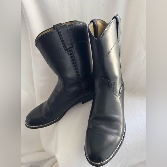 Justin Boots | Shoes | Justin Basics Black Jb300 Ranch Rodeo Mens ...